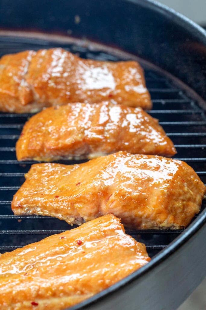 Smoked Salmon with Orange Maple Bourbon Glaze - Grilling Pavilion